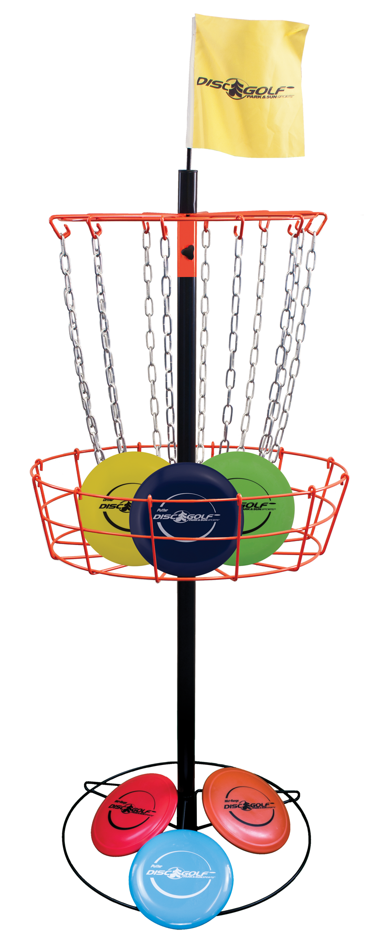 Best Portable Disc Golf Target - Steel upright, Zinc Chain, Wire Basket ...