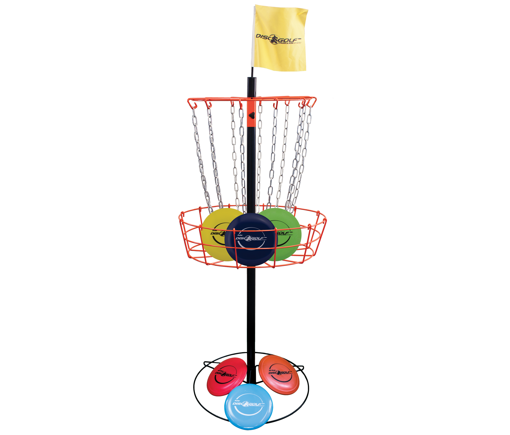 Best Portable Disc Golf Target - Steel upright, Zinc Chain, Wire Basket ...
